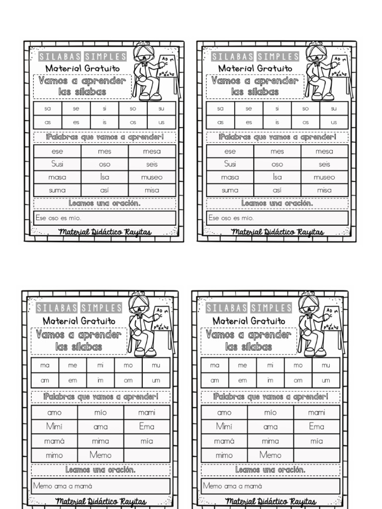 Lectura de Silabas | PDF