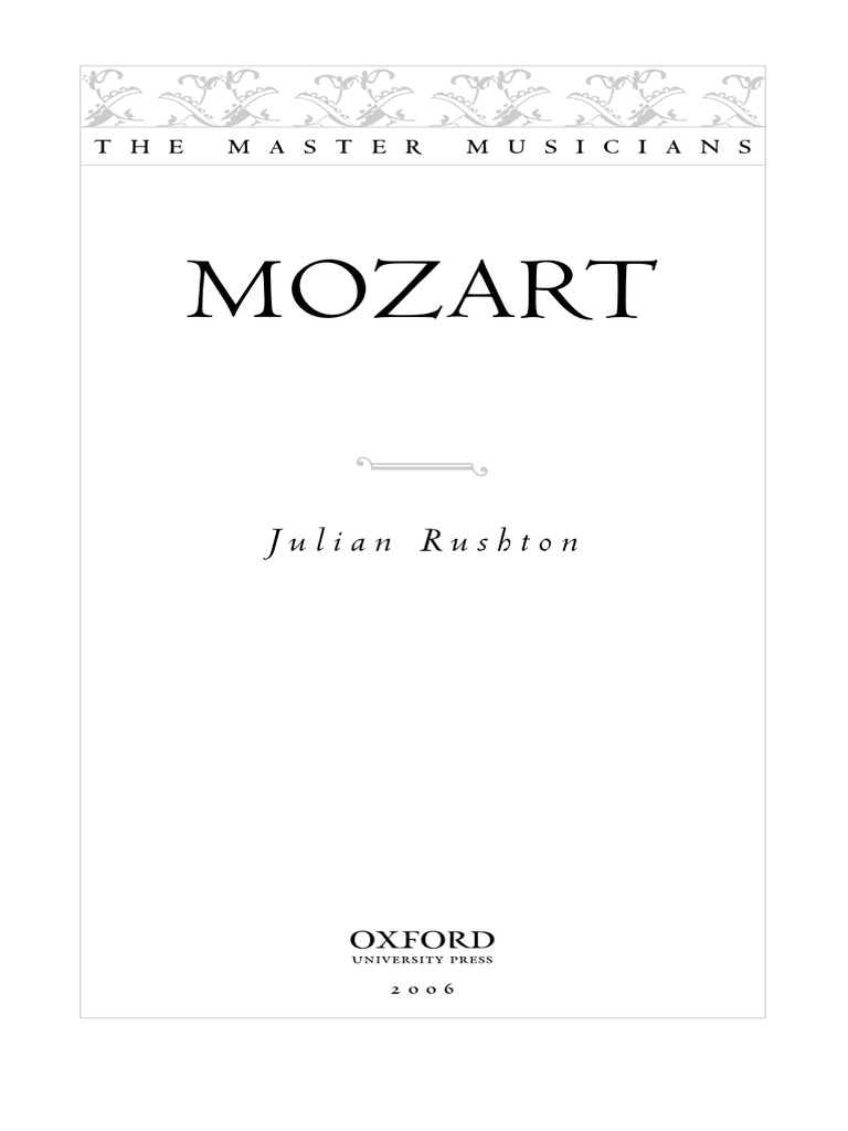 Rushton - Mozart - Grand Tour | PDF | Wolfgang Amadeus Mozart | House ...