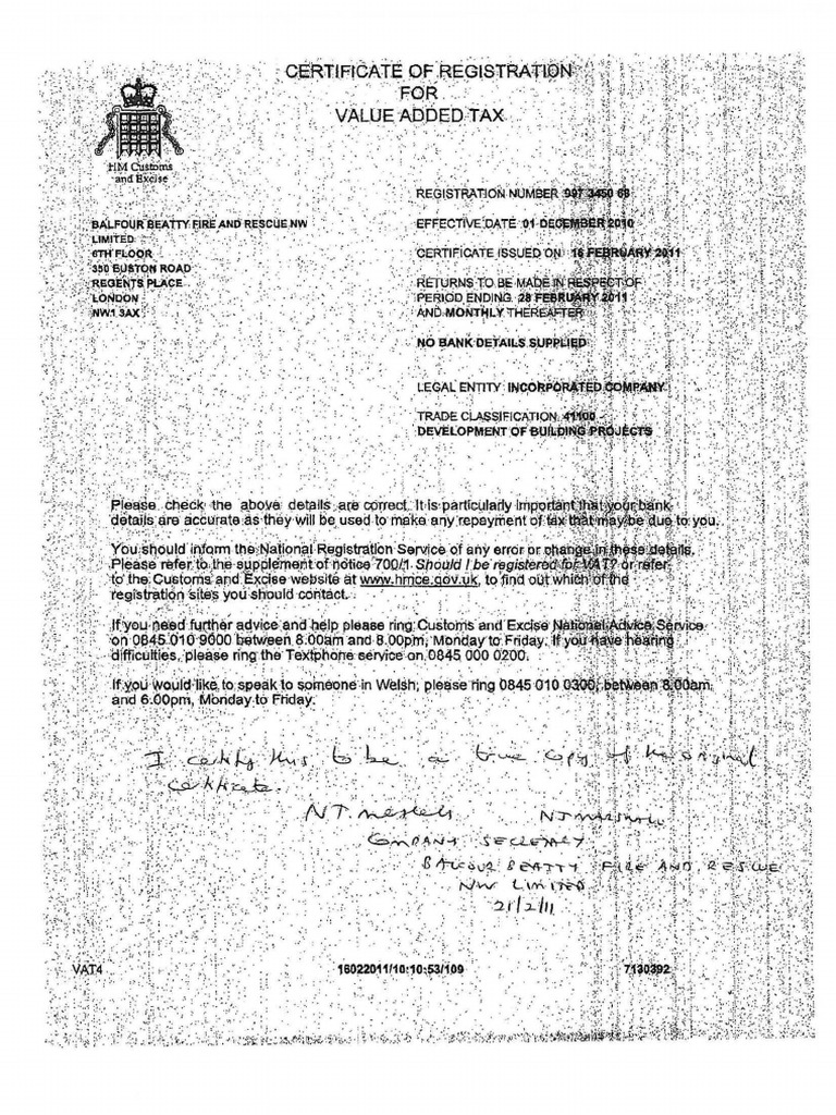 cp21 Vat Registration Certificate | PDF | Value Added Tax | Government