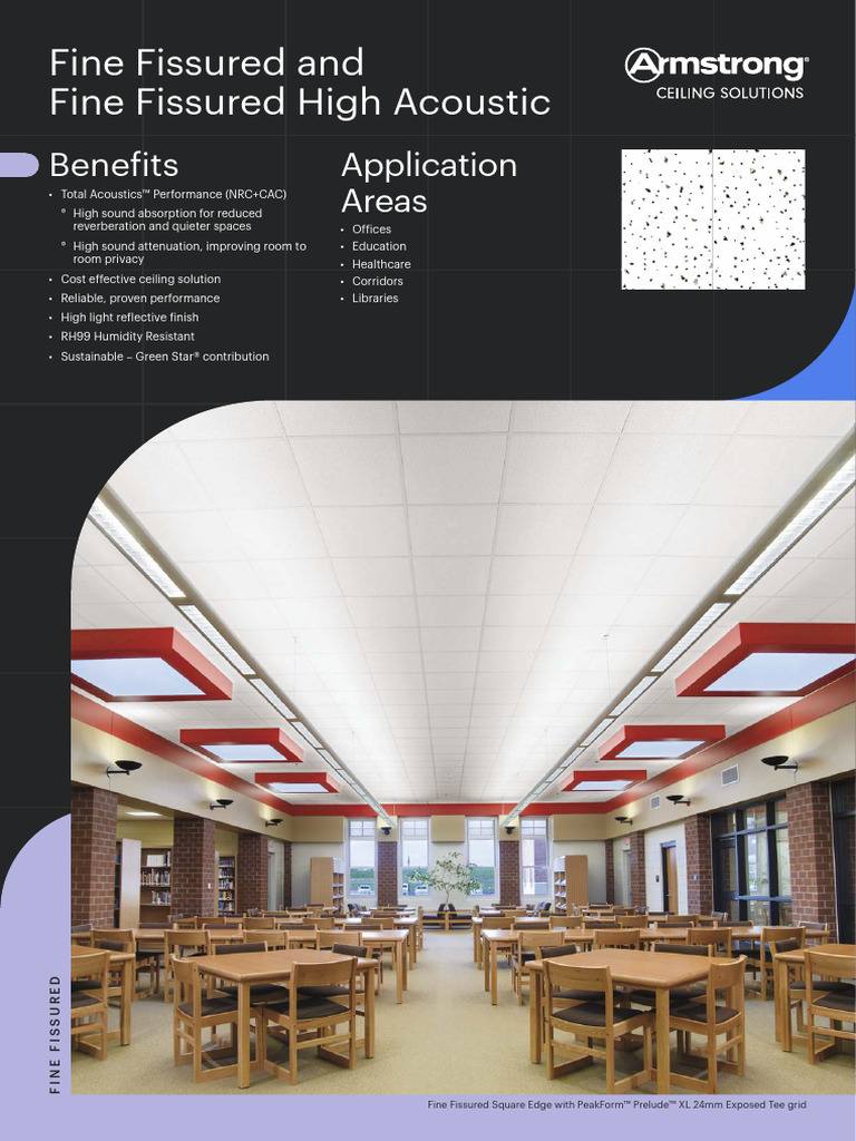 Acoustic Ceiling Board Fine Fissured (1200mm X 600mm) | PDF | Building ...