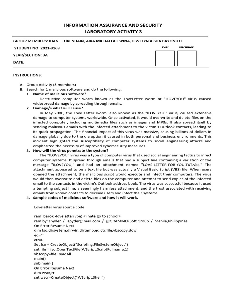 IAS Activity3 2 | PDF | Computer Virus | Computer Law