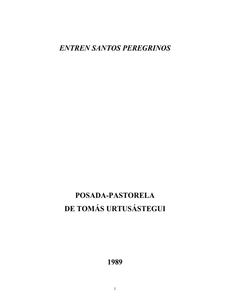Entren Santos Peregrinos - Tomás Urtusástegui | PDF | María, madre de Jesús