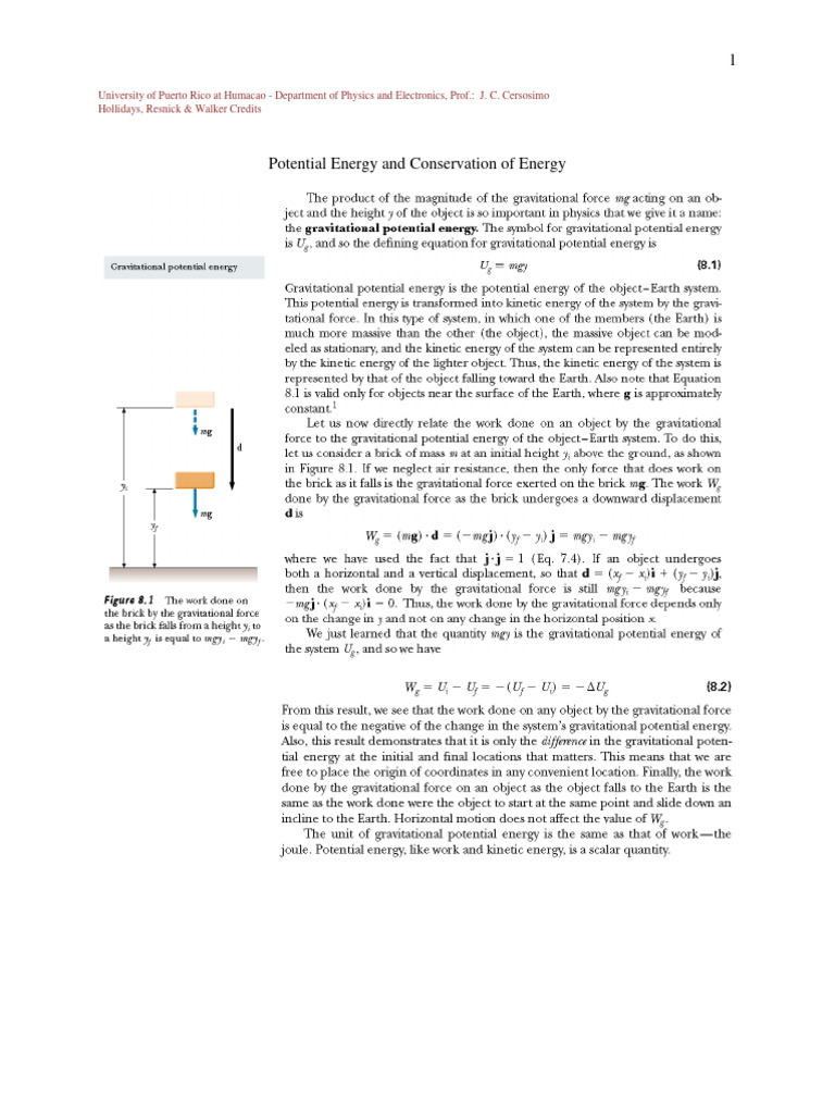 6 Problems-Potential Energy and Conservation (Public) | PDF | Mass ...