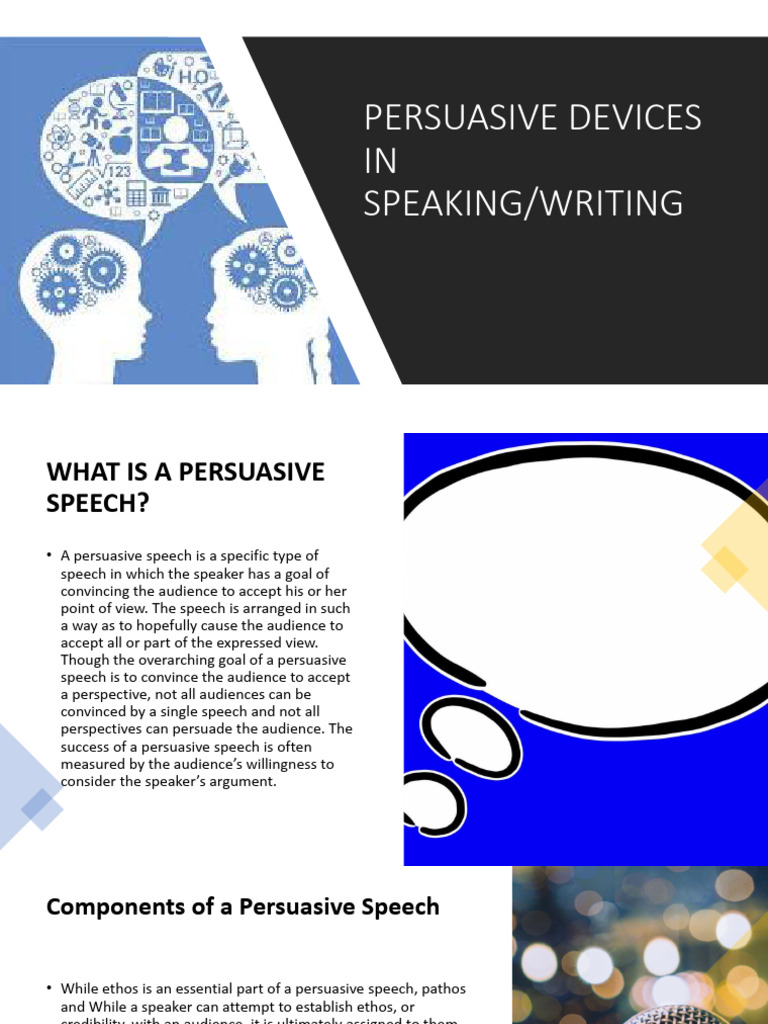 Persuasive Speech and Writing-1 | PDF | Public Speaking | Persuasion