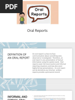 What Is An Oral Report | PDF | Information | Public Speaking