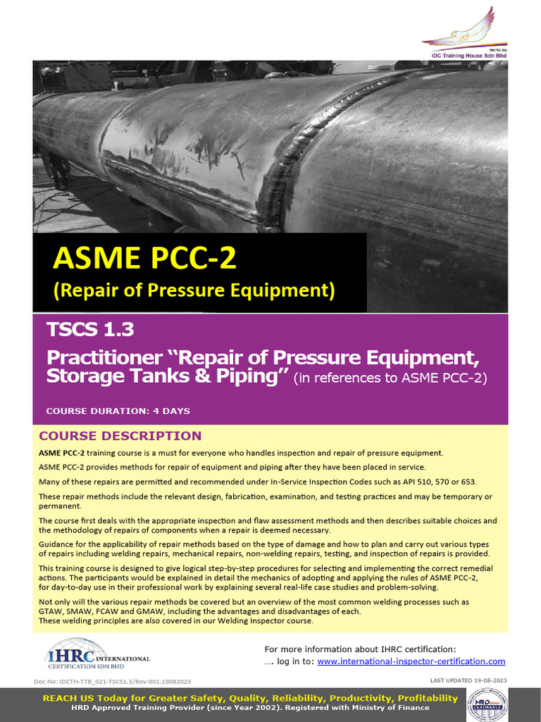 Asme Pcc-2: (Repair of Pressure Equipment) | PDF | Payments | Cheque
