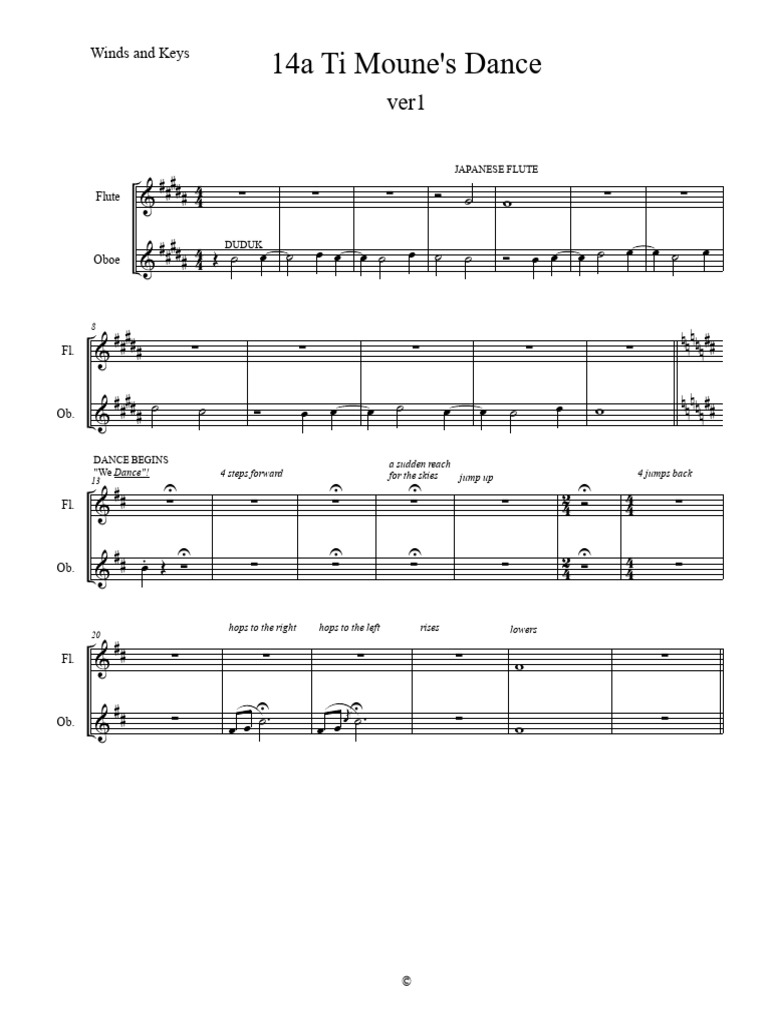 14a Ti Moune's Dance - Winds | PDF