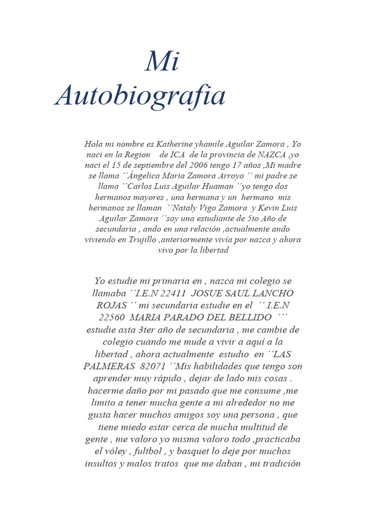 Mi Autobiografia | PDF