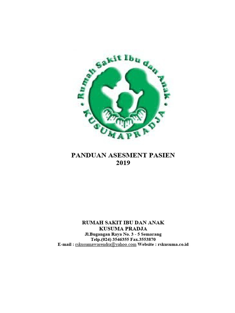 Panduan Asesmen Pasien RSIA Kusuma Pradja | PDF