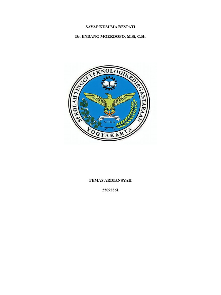 Sayap Kusuma Respati Dr. Endang Moerdopo, M.Si, C.HT | PDF
