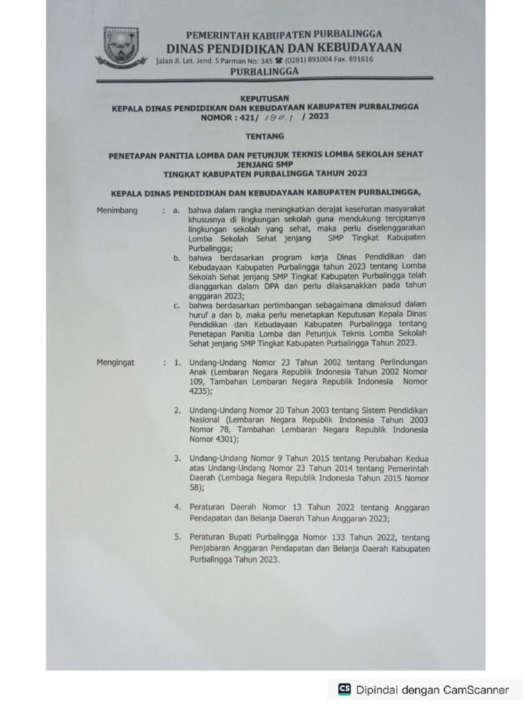 Panlak Dan Juknis LSS | PDF