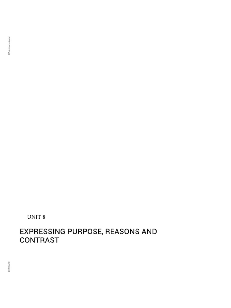 Expressing Purpose, Reason and Contrast | PDF