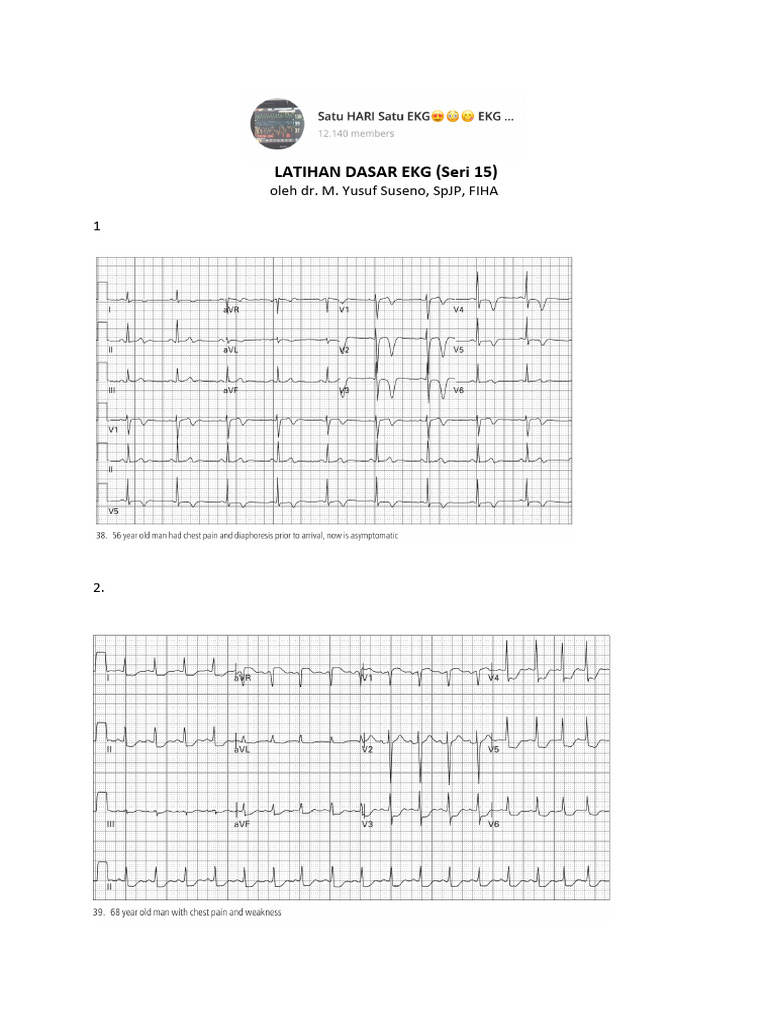 Latihan Dasar Membaca Ekg Seri 15 | PDF