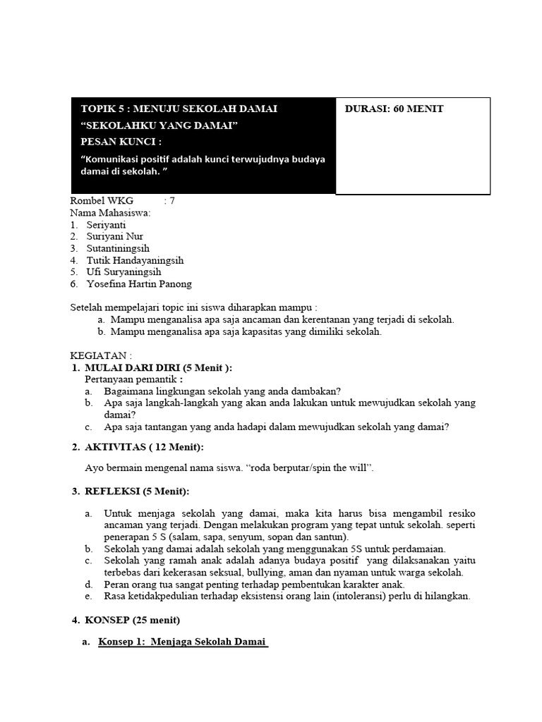 Lembar Kerja Topik 5 | PDF