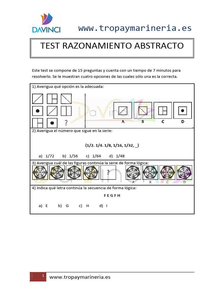Test Razonamiento Abstracto FINAL | PDF