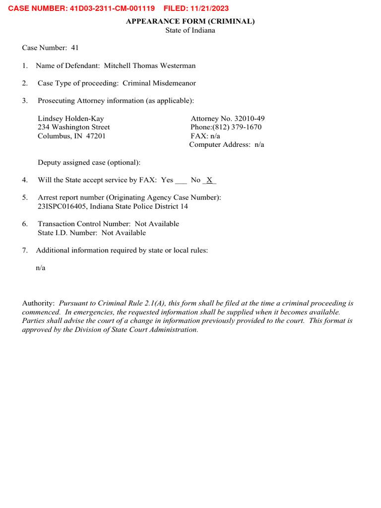 2023 11 21 Probable Cause Affidavit Delphi Leak | PDF | Affidavit | Arrest Warrant