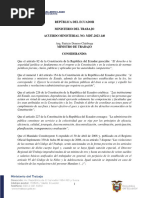 ACUERDO MINISTERIAL NO. MDT 2023 140. Infracciones Especiales | PDF