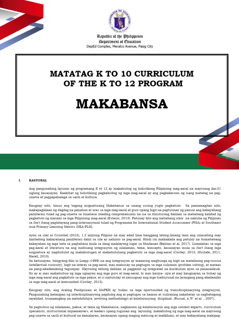 Makabansa Grade 1 | PDF