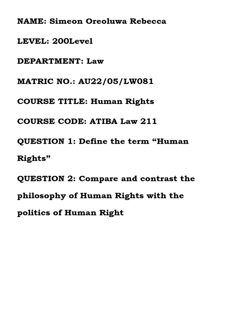 Presentation Pdf Human Rights Rights