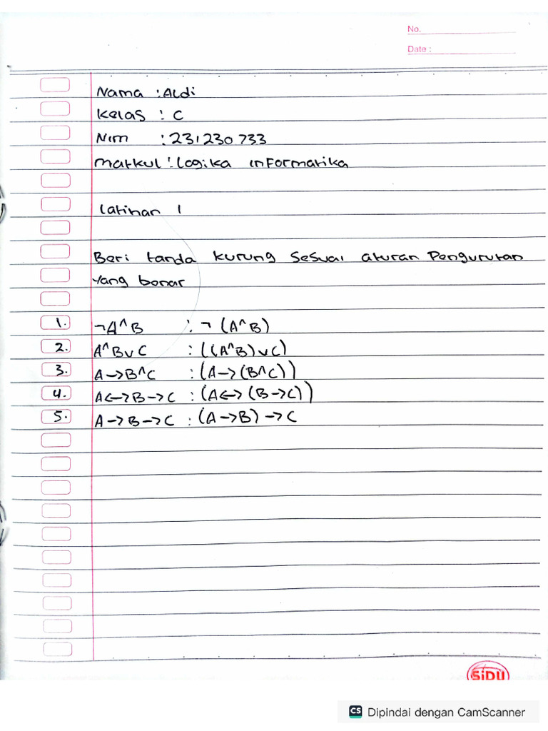 Tugas Logika Informatika Aldi | PDF