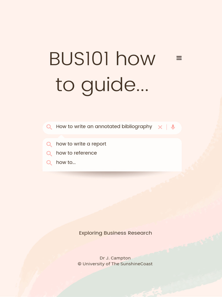 How To Write An Annotated Bibliography | Download Free PDF | Academic ...