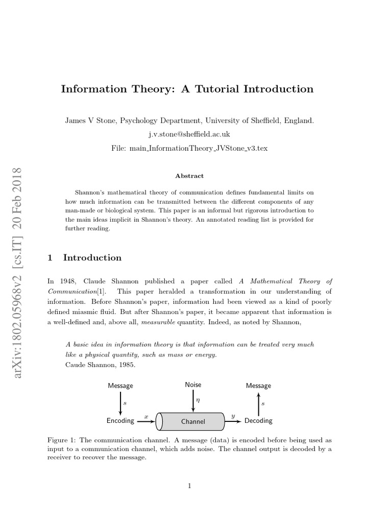 Information Theory A Tutorial Introduction-1-20 | PDF | Normal ... Information Theory A Tutorial Introduction-1-20 | PDF | Normal ...
