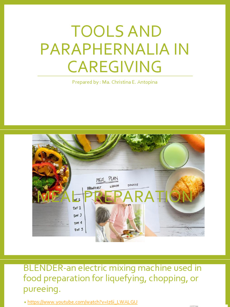 Caregiving Lesson 2 Tools and Equipment | PDF | Dishwasher | Vacuum Cleaner