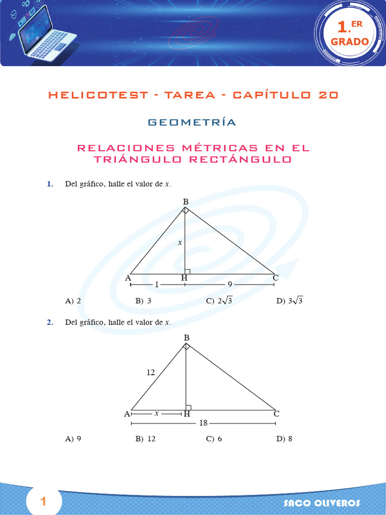 3 Geom 1° Cap20 Preg Tarea 23 | PDF