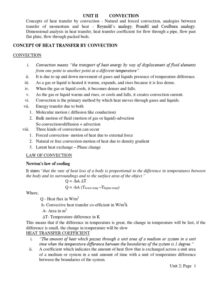 HT Unit 2 | PDF | Convection | Boundary Layer