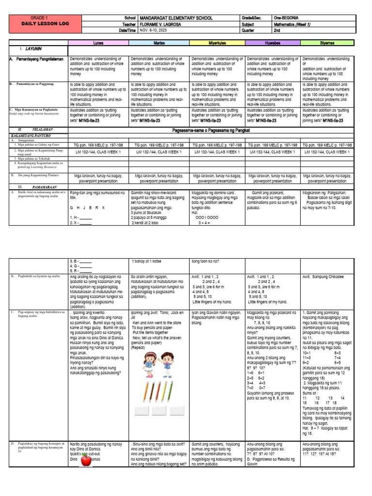 Math1 - DLL Q2 Week 1 | PDF | Arithmetic | Mathematics