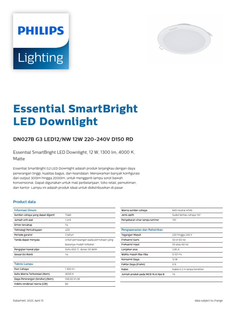 Brosur Downlight - Philips | PDF