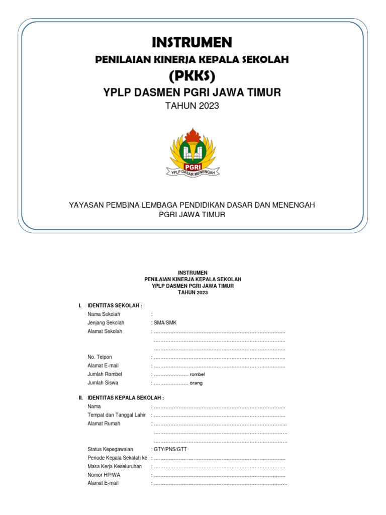 Instrumen PKKS 2023 | PDF