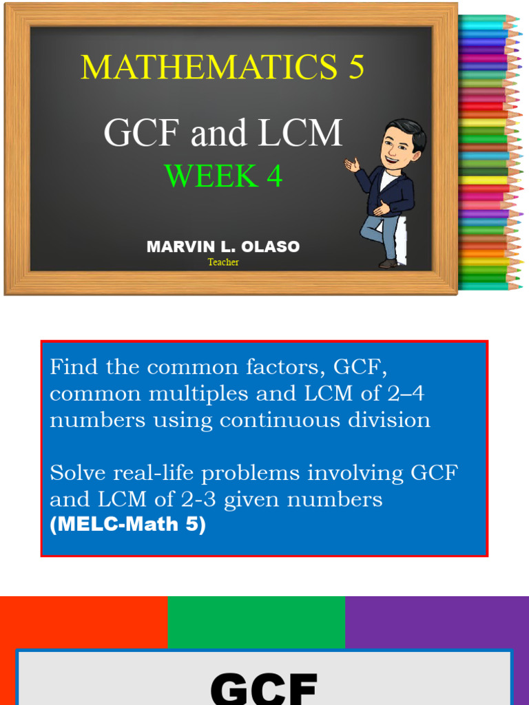 GCF and LCM | PDF | Discrete Mathematics | Number Theory