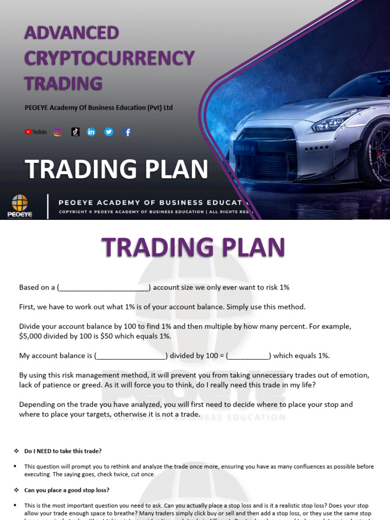 Fund & Risk Management (Trading Plan) | PDF | Investment Management ...
