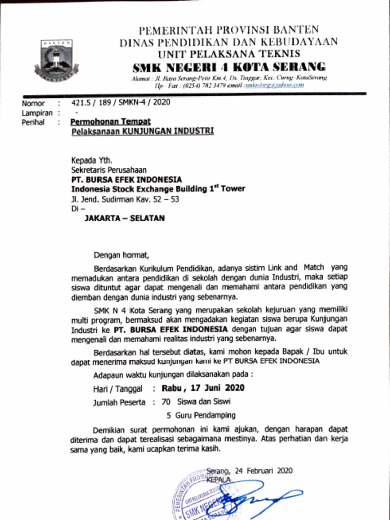 Permohonan Kunjin BEI 2020 | PDF