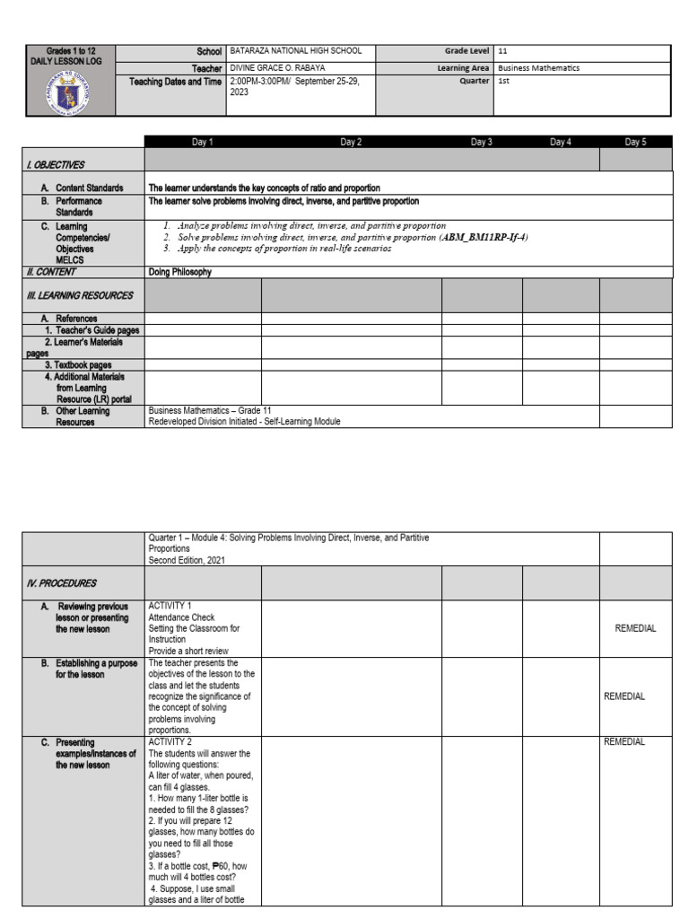 DLL W4 BUSmATH Gross and Net Earnings | PDF | Learning | Human Communication