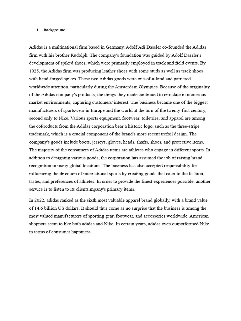 Adidas As Multinational Company | PDF | Adidas | Cloud Computing
