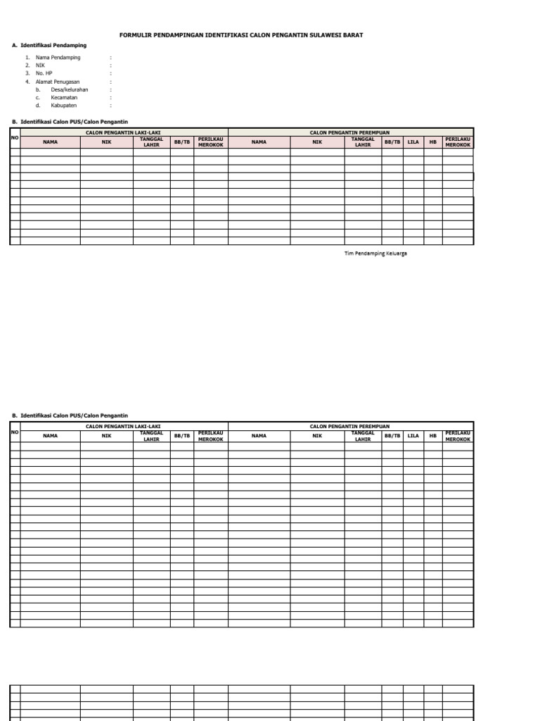 CONTOH Form PASCA SALIN | PDF