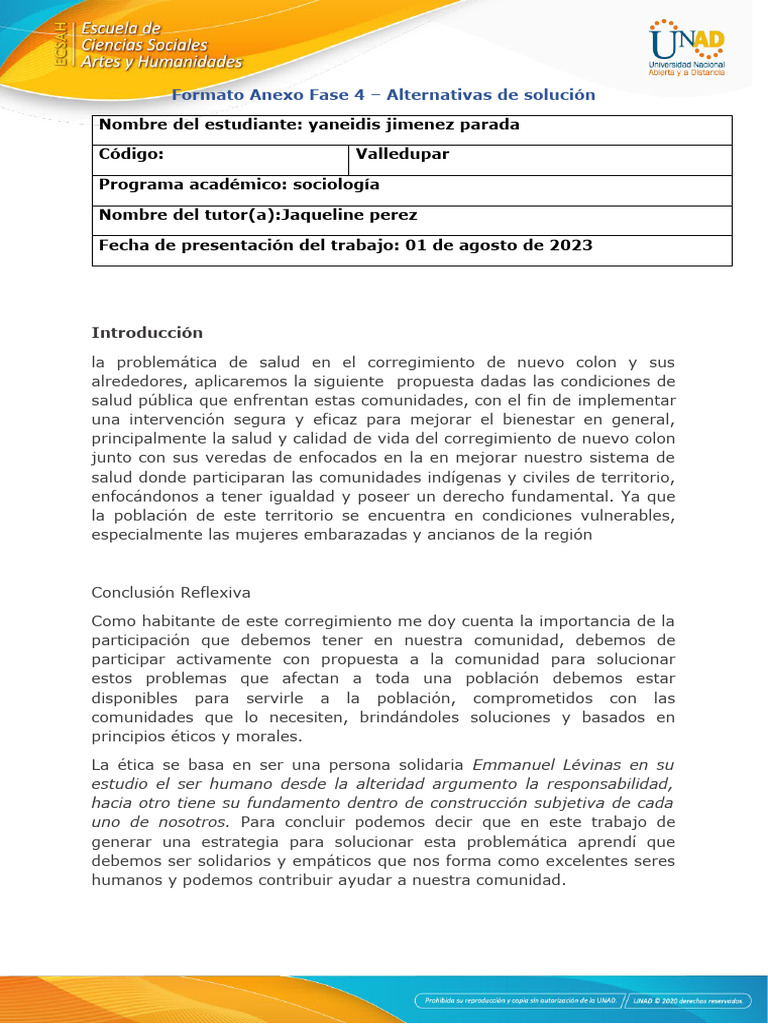 Anexo 3 - Formato Anexo Fase 4 | PDF