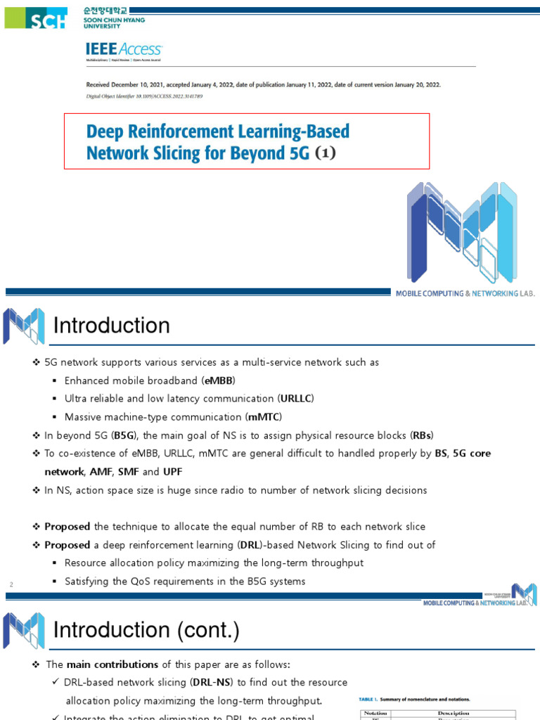 1 Drl Network Slicing Pdf Bandwidth Computing Computer Network