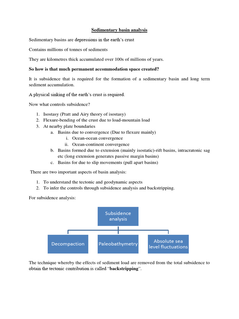 Sedimentary Basin Analysis | PDF | Sedimentary Basin | Sedimentary Rock Sedimentary Basin Analysis | PDF | Sedimentary Basin | Sedimentary Rock