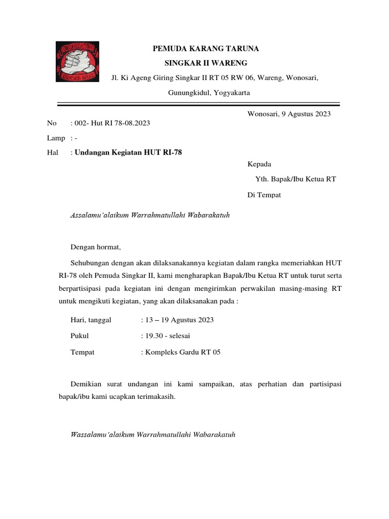 Undangan Lomba | PDF