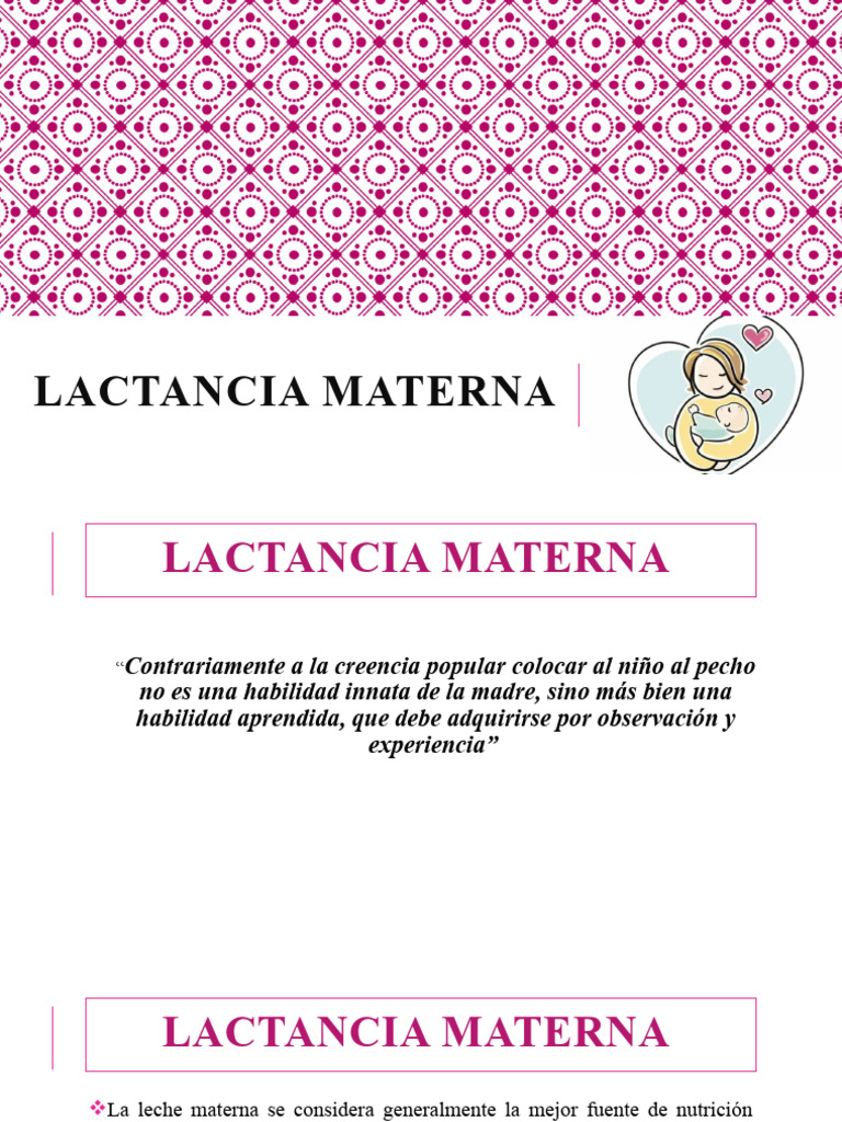 Lactancia Materna Pdf Amamantamiento Leche
