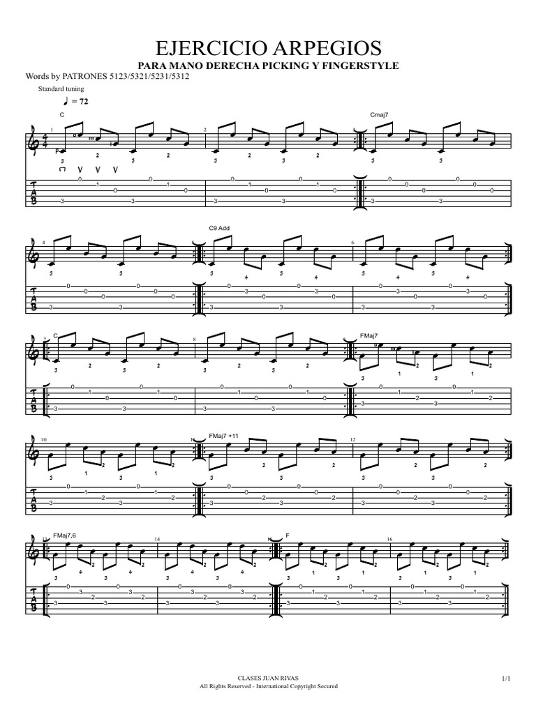 Ejercicio Arpegios | PDF