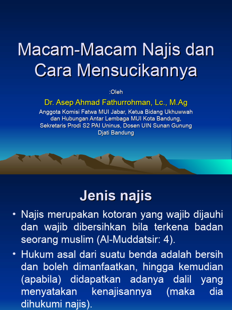 Macam-Macam Najis Dan Cara Mensucikannya | PDF