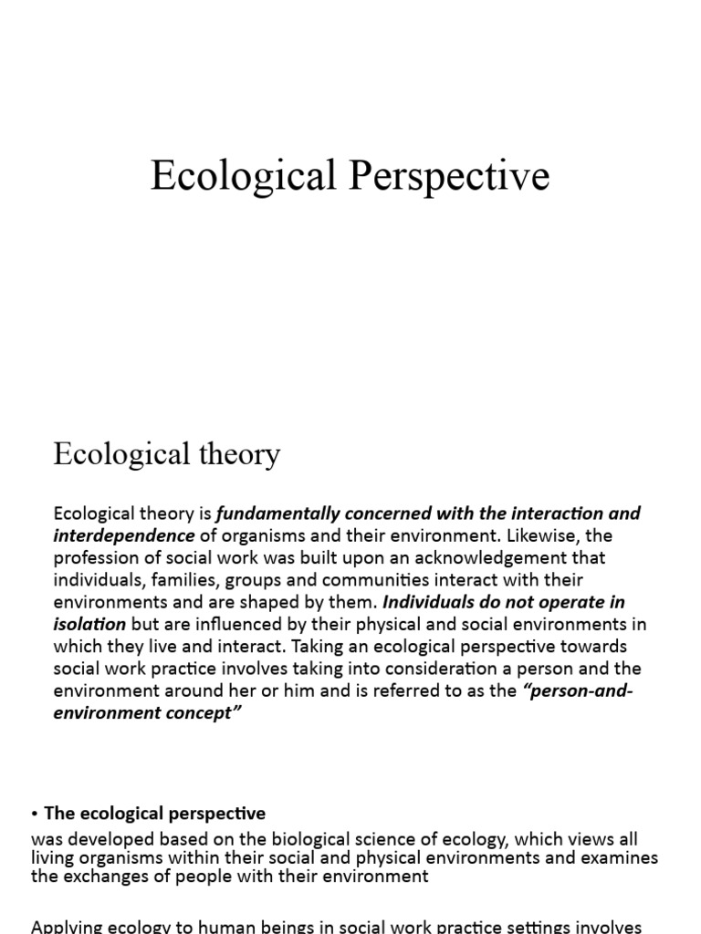 Ecosystem Perspectives | PDF | Ecology | Natural Environment