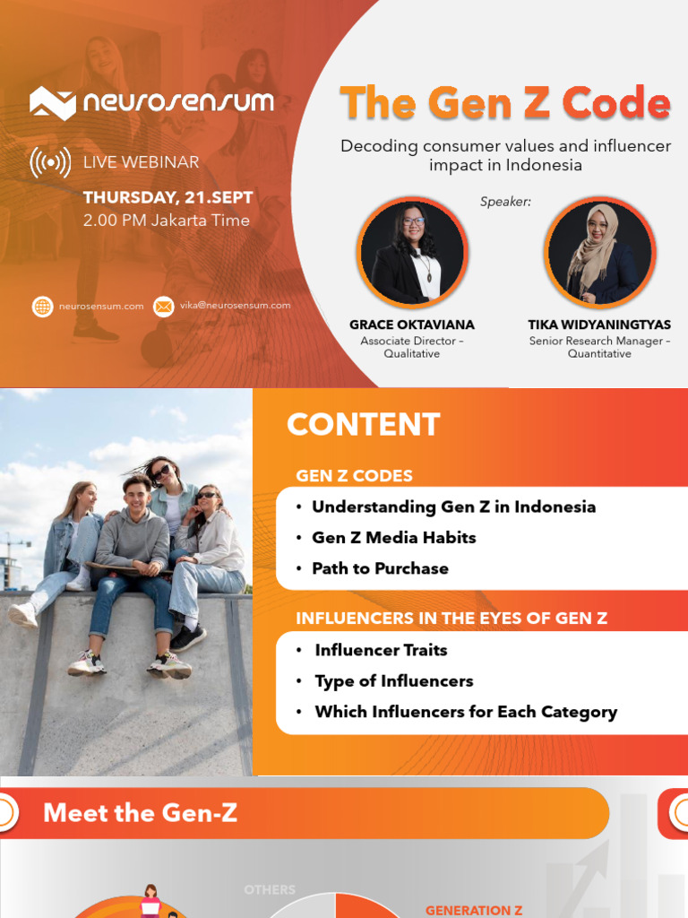 Neurosensum Webinar - The Gen Z Code - 21 Sep 2023 | PDF | Brand ...