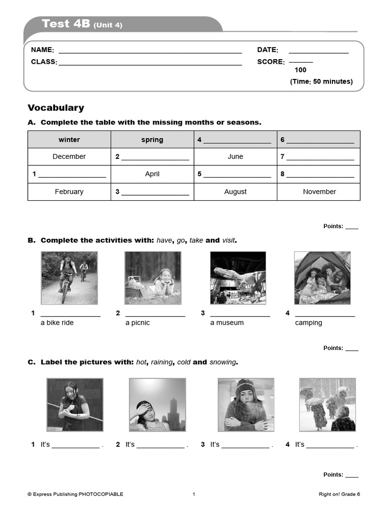 15 RO Gr6 Test 4B Unit 4 | PDF
