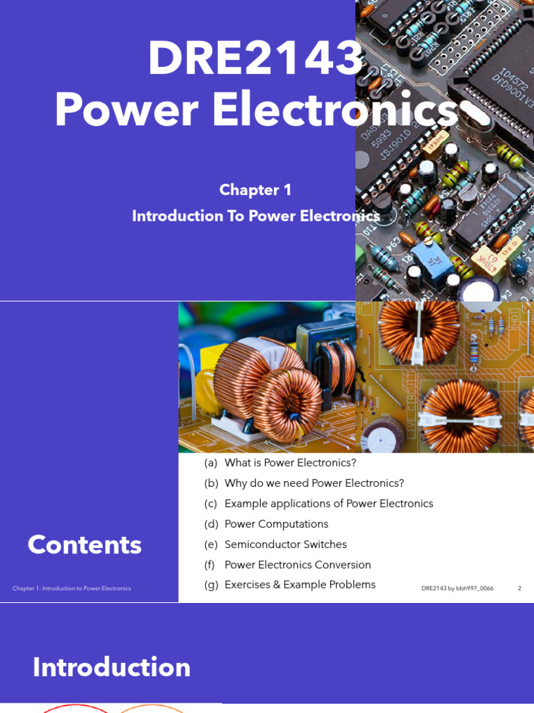 DRE2143 Chapter 1 - Introduction | PDF | Power Electronics | Diode