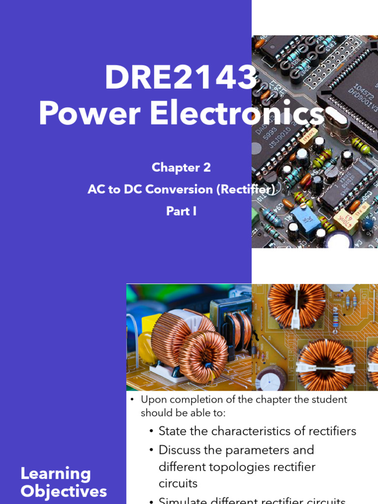 DRE2143 Chapter 2 - Rectifier - Part I | PDF | Rectifier | Alternating Current